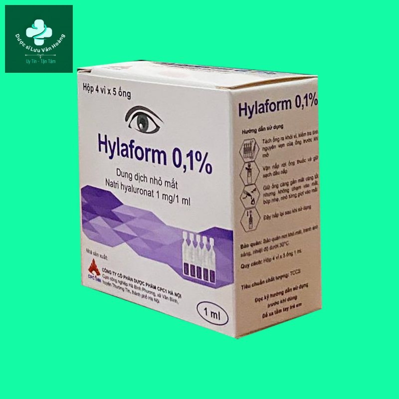 Thuốc Hylaform 0,1% - điều trị hội chứng khô mắt - Dược sĩ Lưu Văn Hoàng
