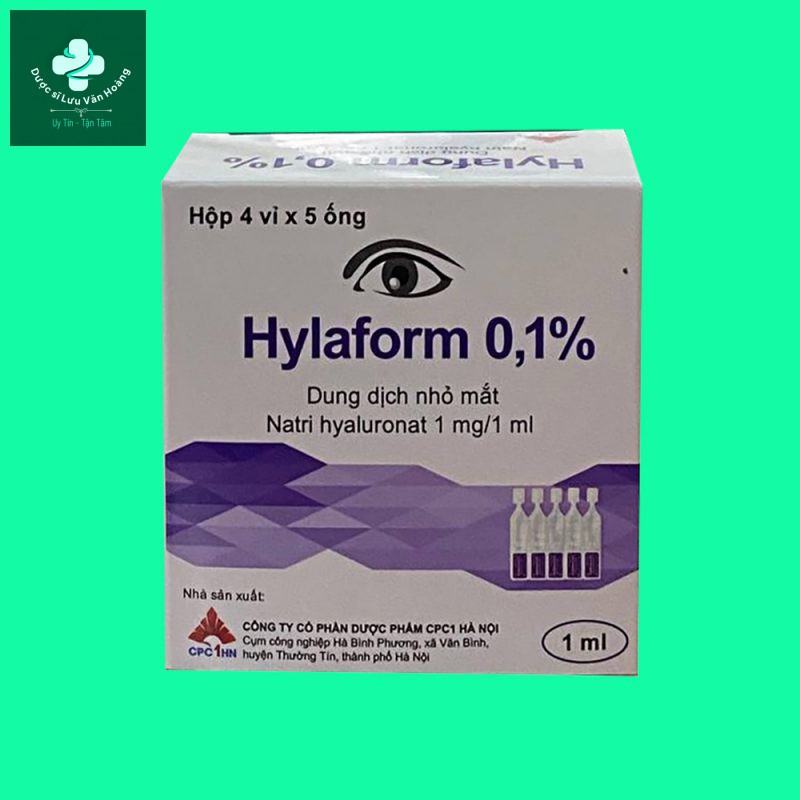 Thuốc Hylaform 0,1% - điều trị hội chứng khô mắt - Dược sĩ Lưu Văn Hoàng