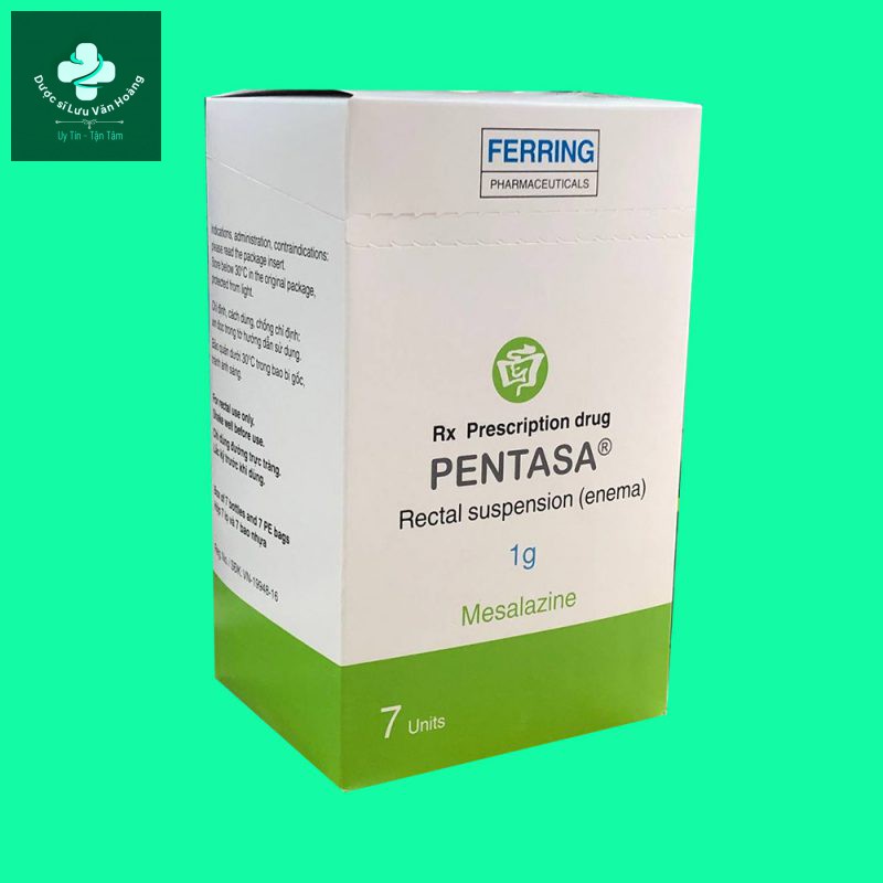 Hỗn dịch thụt trực tràng Pentasa 1g/100ml điều trị viêm loét trực tràng ...