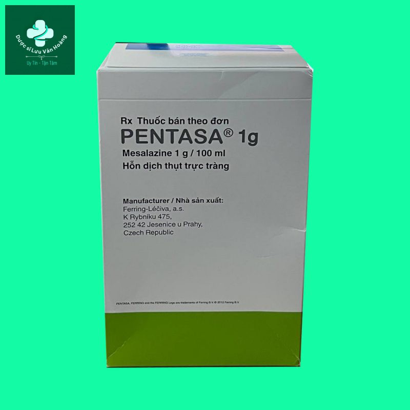 Hỗn dịch thụt trực tràng Pentasa 1g/100ml điều trị viêm loét trực tràng ...