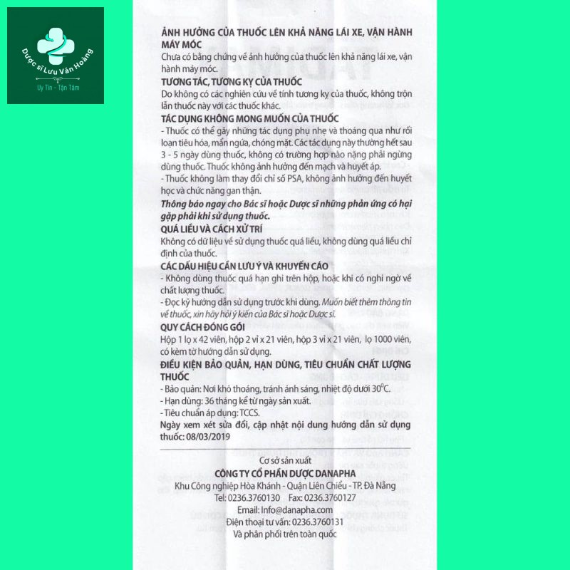 Thuốc Tadimax (Lọ) điều trị phì đại tuyến tiền liệt lành tính - Dược sĩ ...