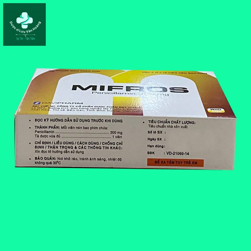Thuốc Mifros 300mg - điều tri viêm khớp dạng thấp - Dược sĩ Lưu Văn Hoàng