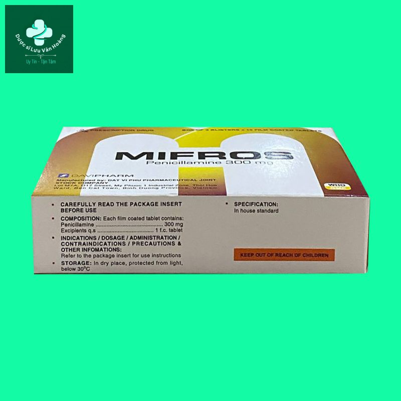 Thuốc Mifros 300mg - điều tri viêm khớp dạng thấp - Dược sĩ Lưu Văn Hoàng
