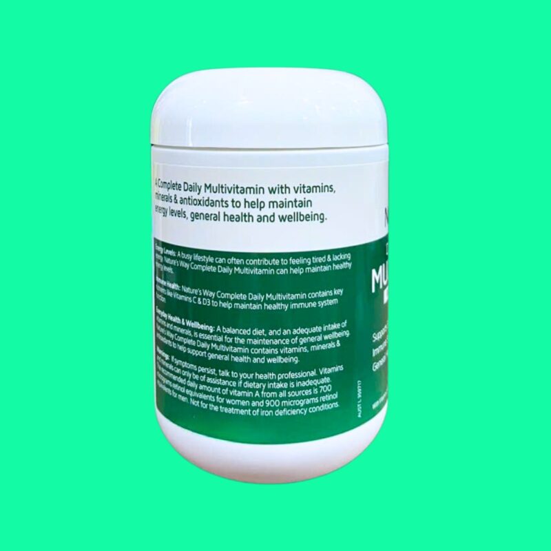 Nature’s Way Complete Daily Multivitamin bổ sung vitamin và khoáng chất ...