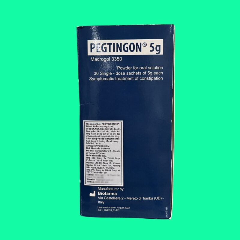Thuốc Pegtingon 5g (PediaPEG) (PEG 3350 5g) giúp giảm táo bón