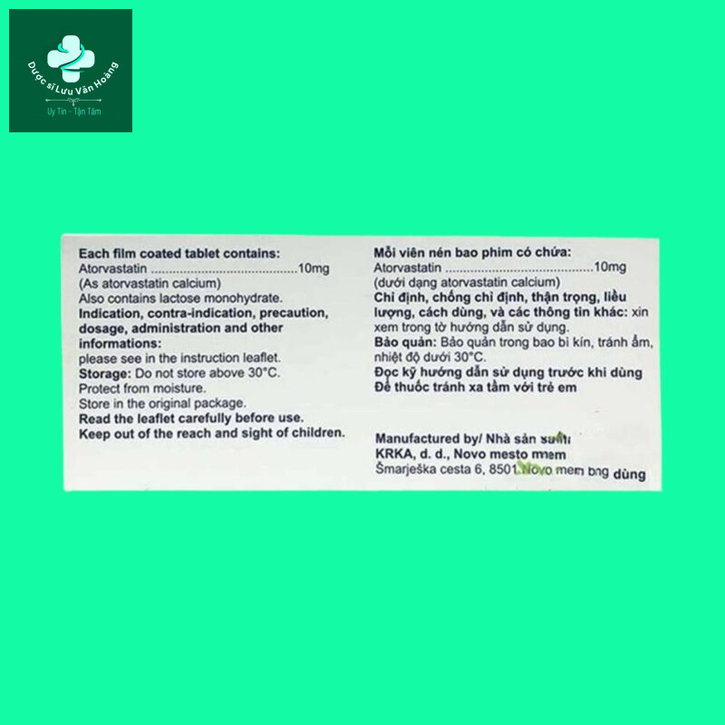 Thuốc Atoris 10mg - Điều trị hiệu quả tăng cholesterol và triglycerid ...