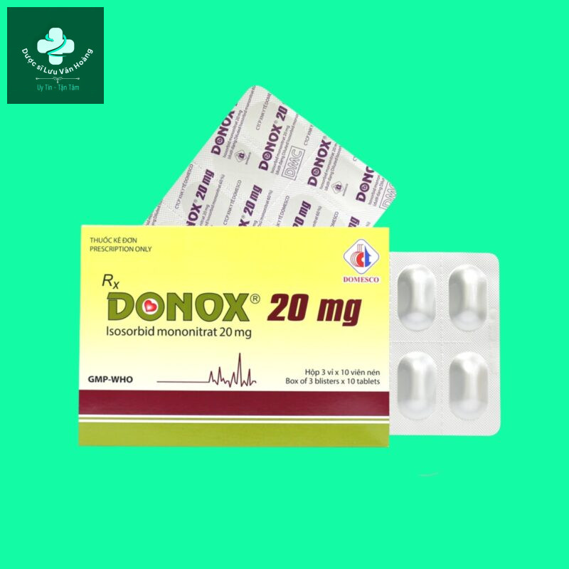 Thuốc Donox 20mg - Điều trị hỗ trợ đau thắt ngực và suy tim sung huyết ...
