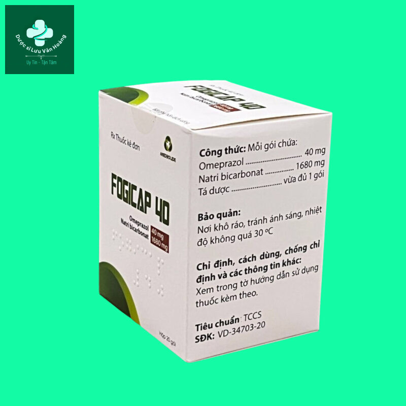 Thuốc Fogicap 40 - Điều trị viêm loét dạ dày, tá tràng - Dược sĩ Lưu ...