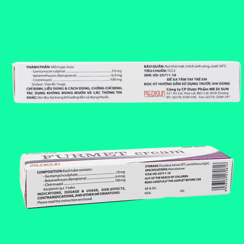 Thuốc Furmet Cream trị viêm da, nhiễm nấm- Dược sĩ Lưu Văn Hoàng