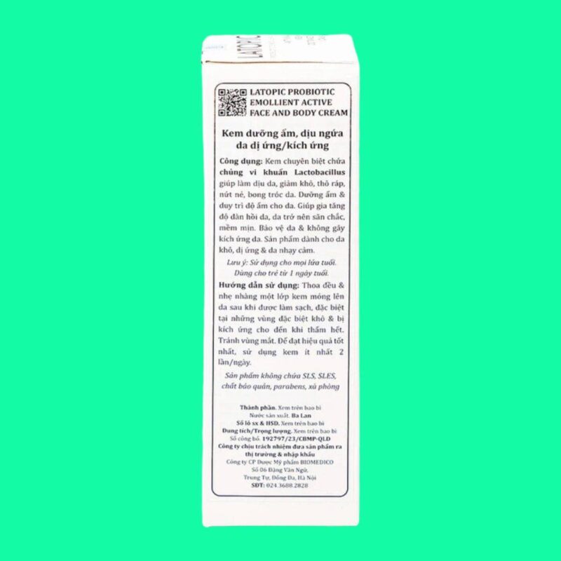 Latopic Probiotic Face and Body Cream: Dưỡng ẩm da toàn diện - Dược sĩ ...