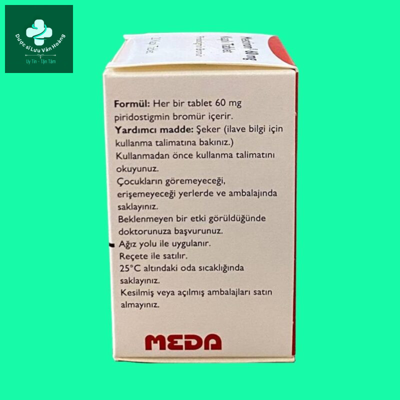 Thuốc Mestinon 60mg Kapli Tablet- Điều trị nhược cơ - Dược sĩ Lưu Văn Hoàng