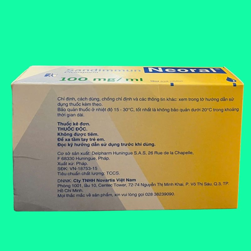 Thuốc Sandimmun Neoral 100mg/ml - Chống đào thải ghép tạng - Dược sĩ ...