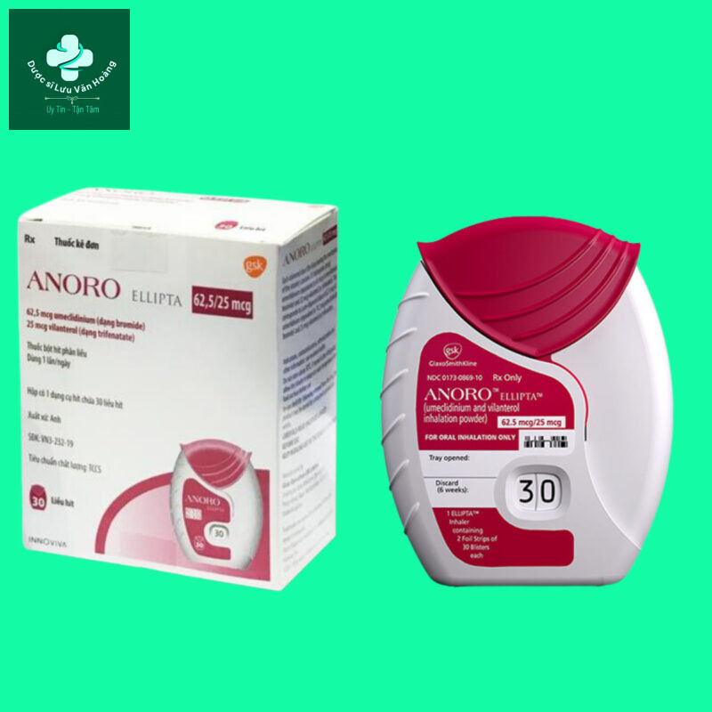 Thuốc Anoro Ellipta 62,5/25Mcg - Điều trị bệnh phổi tắc nghẽn mạn tính ...