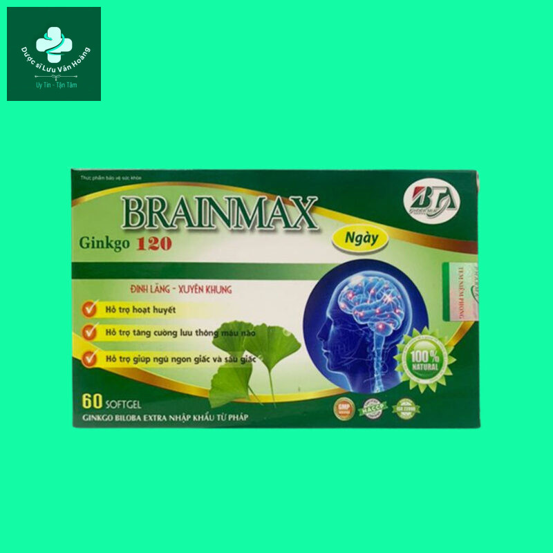 Thuốc BRAINMAX Ginkgo 120 - Hoạt huyết, tăng cường lưu thông máu não ...