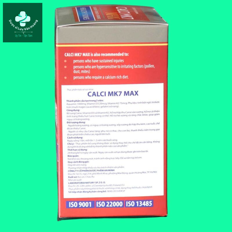 Thuốc Calci MK7 Max hỗ trợ điều trị loãng xương - Dược sĩ Lưu Văn Hoàng