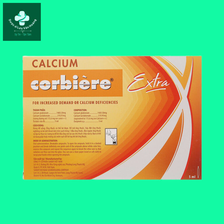 Thuốc Calcium Corbière Extra 10mg: Bổ sung Calci cho bà bầu và trẻ nhỏ ...