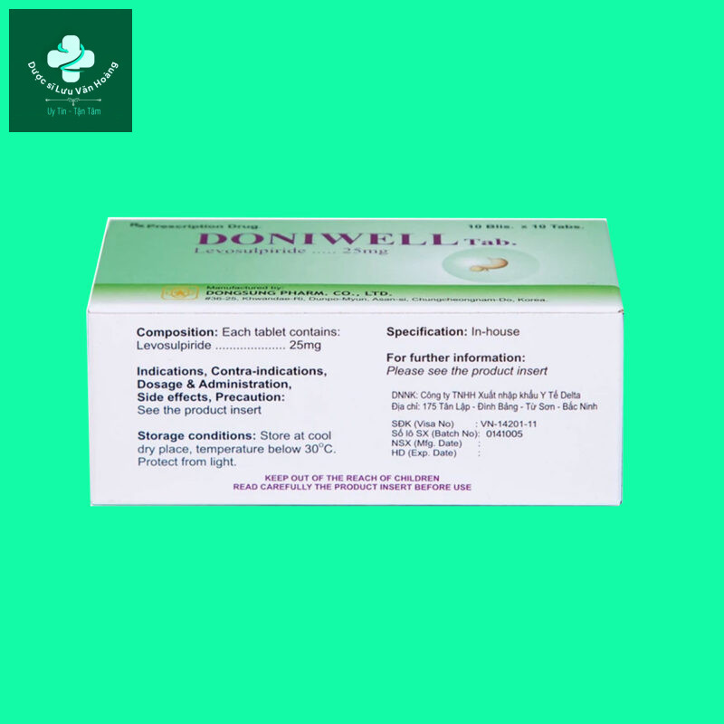 Doniwell Tab 25mg: Điều trị tâm thần phân liệt - Dược sĩ Lưu Văn Hoàng