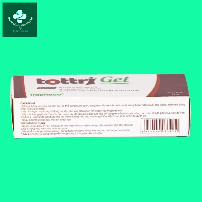 Tottri Gel Traphaco hỗ trợ điều trị bệnh trĩ - Dược sĩ Lưu Văn Hoàng
