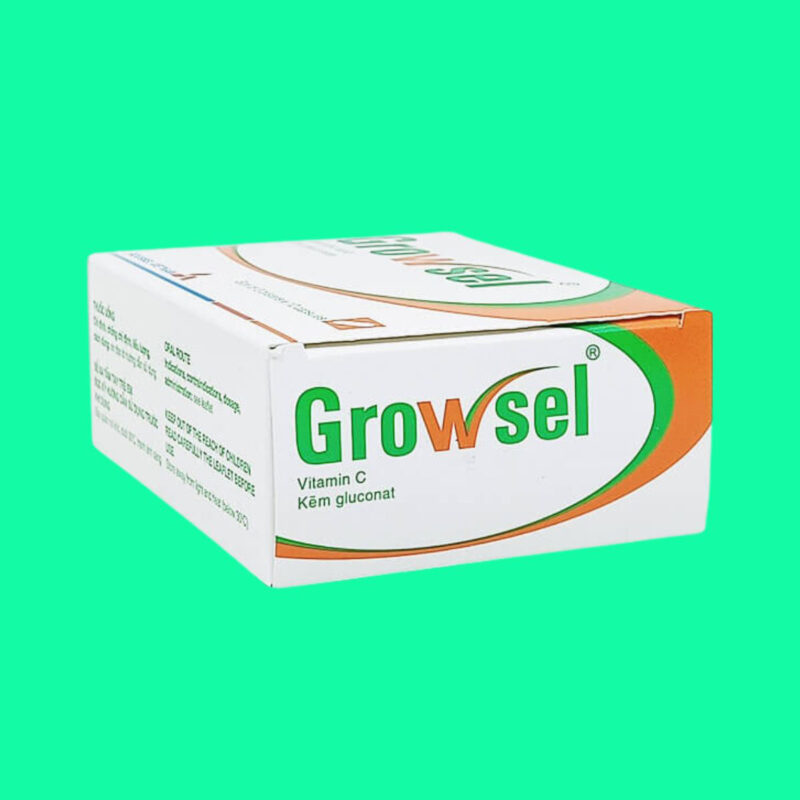 Thuốc Growsel 500mg/ 35mg giúp ngừa, điều trị thiếu kem, vitamin C ...