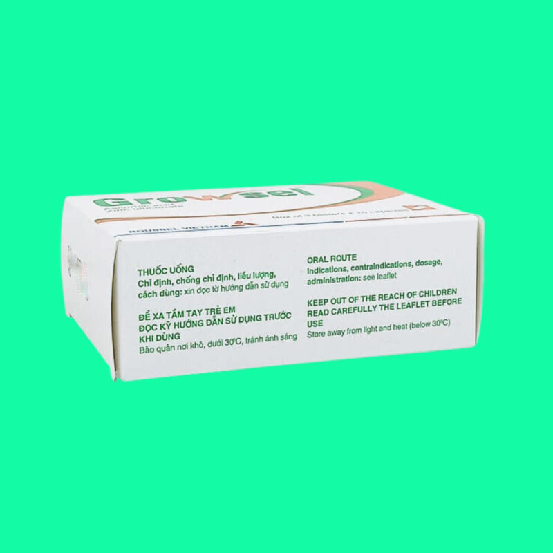 Thuốc Growsel 500mg/ 35mg giúp ngừa, điều trị thiếu kem, vitamin C ...