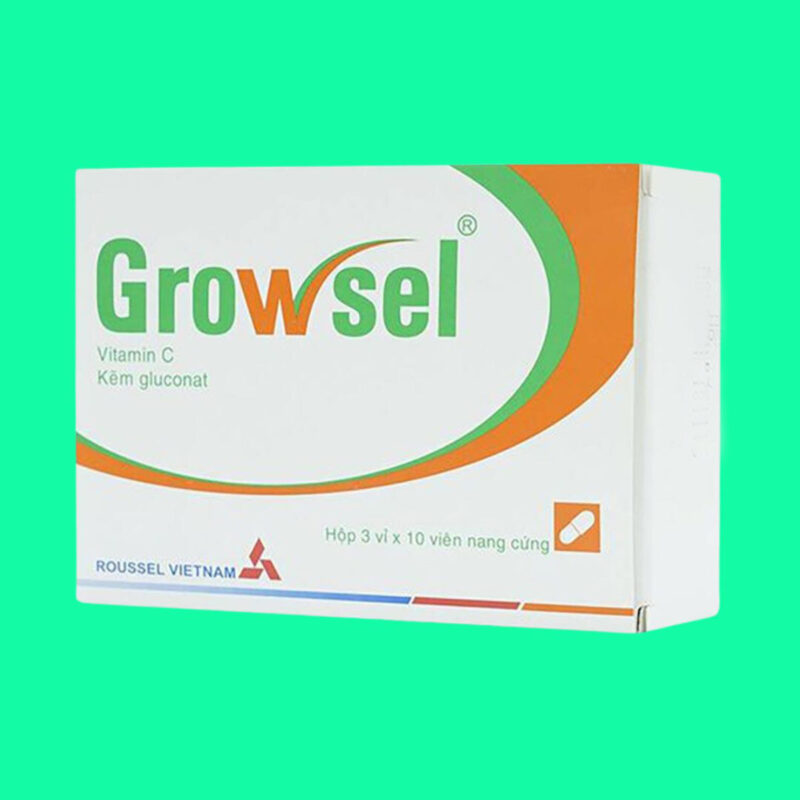 Thuốc Growsel 500mg/ 35mg giúp ngừa, điều trị thiếu kem, vitamin C ...