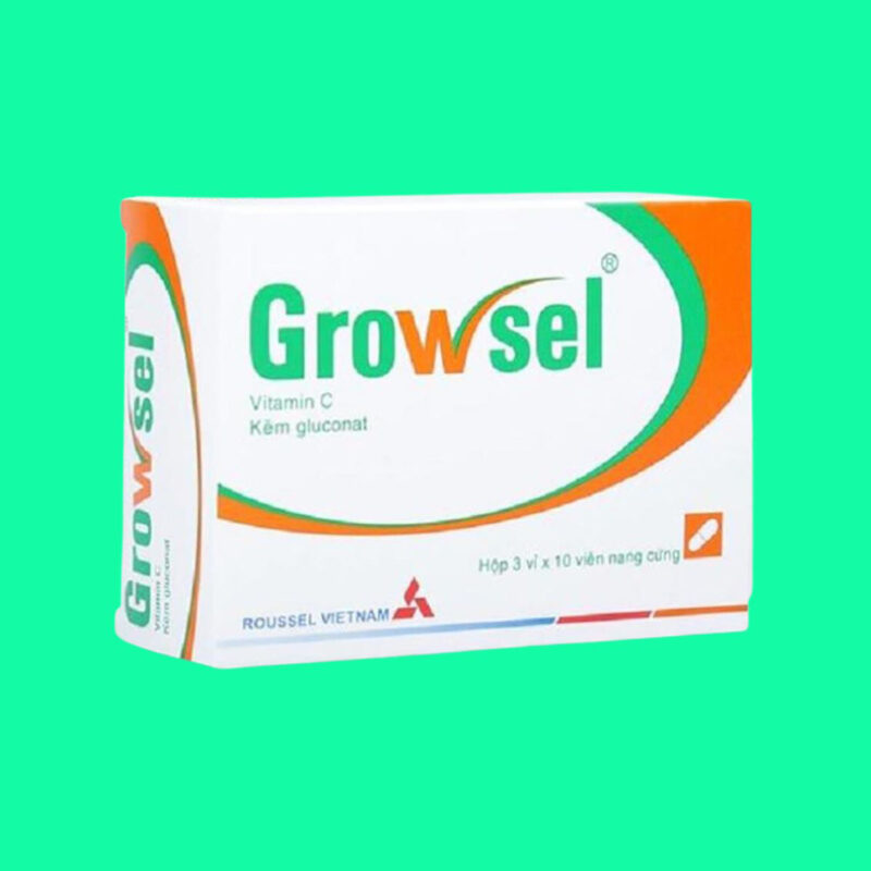 Thuốc Growsel 500mg/ 35mg giúp ngừa, điều trị thiếu kem, vitamin C ...