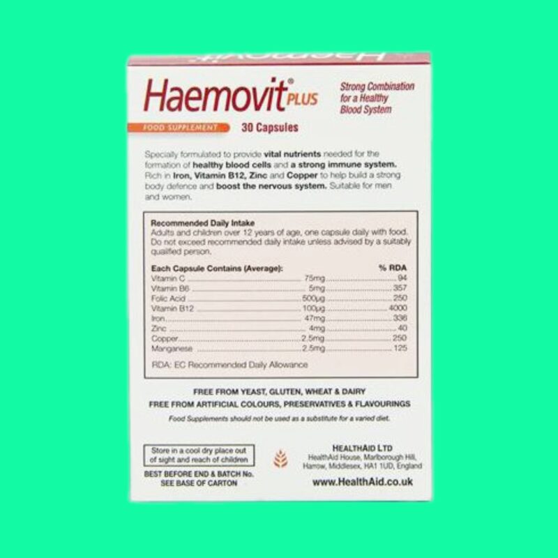 Haemovit Plus: Viên uống bổ sung sắt và dự phòng thiếu máu - Dược sĩ ...