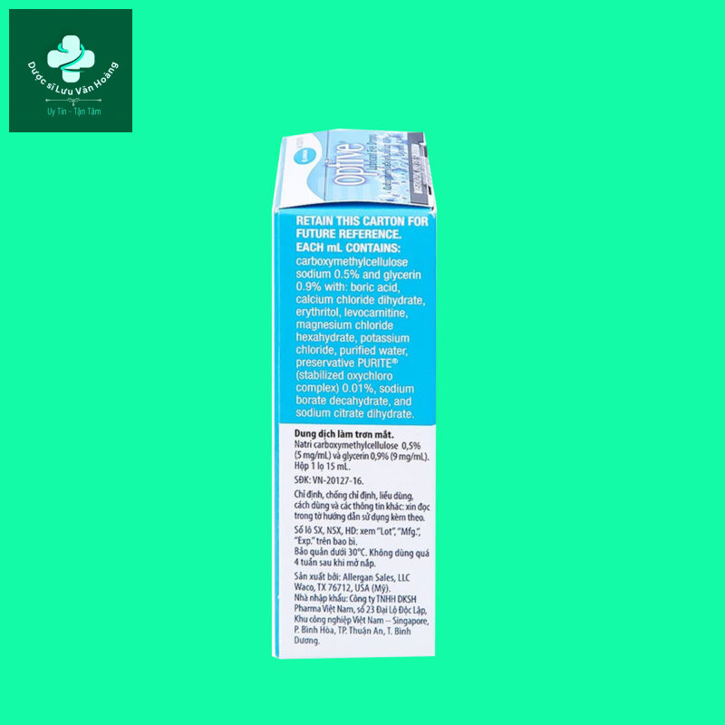 Thuốc nhỏ mắt Optive 15ml - Dược sĩ Lưu Văn Hoàng