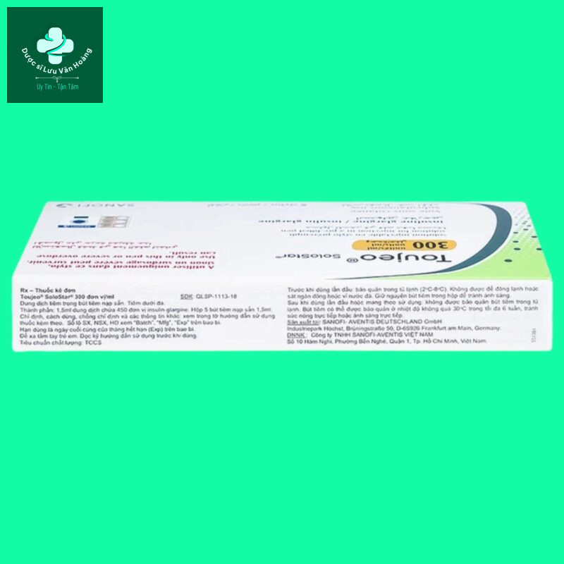 Thuốc Toujeo Solostar 300UI/ml điều trị đái tháo đường - Dược sĩ Lưu ...