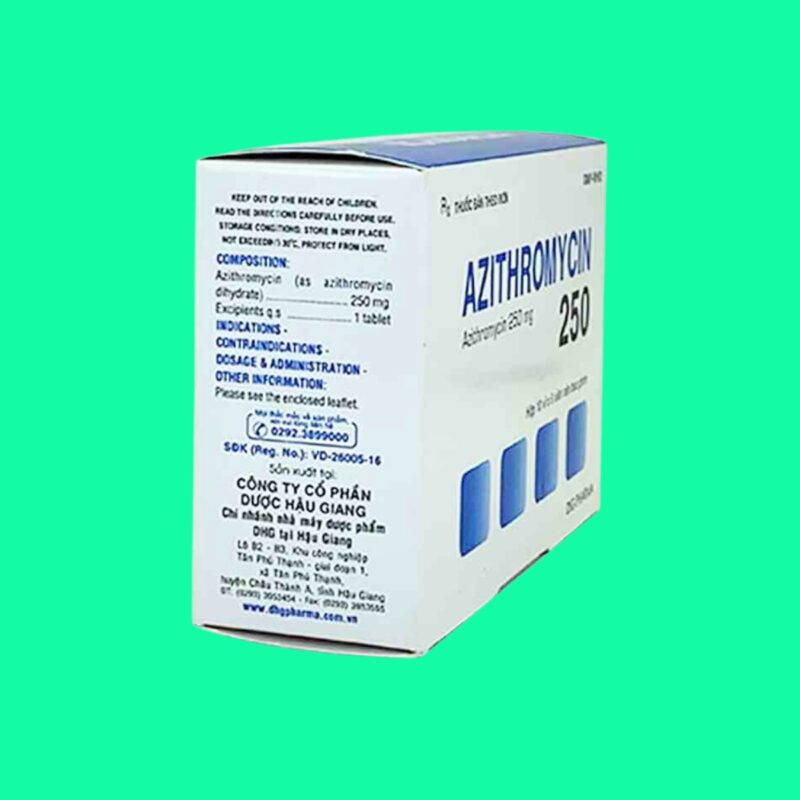 Thuốc Azithromycin 250 DHG - Điều trị nhiễm khuẩn - Dược sĩ Lưu Văn Hoàng