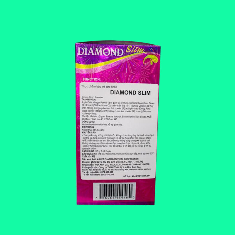 Viên uống giảm cân Diamond Slim USA - Dược sĩ Lưu Văn Hoàng