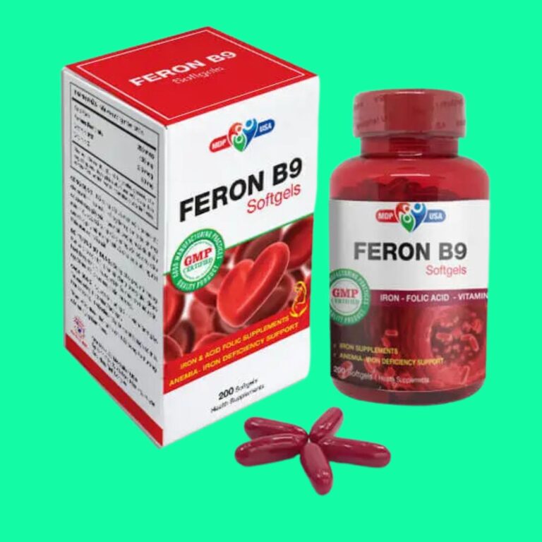 Feron B9 – Softgels Thuốc Sắt Feron B9 – Softgels giúp bổ sung sắt cho ...