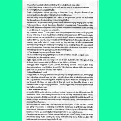 Thuốc Iba-Mentin 1000mg/62,5mg - Điều trị hiệu quả các trường hợp nhiễm ...