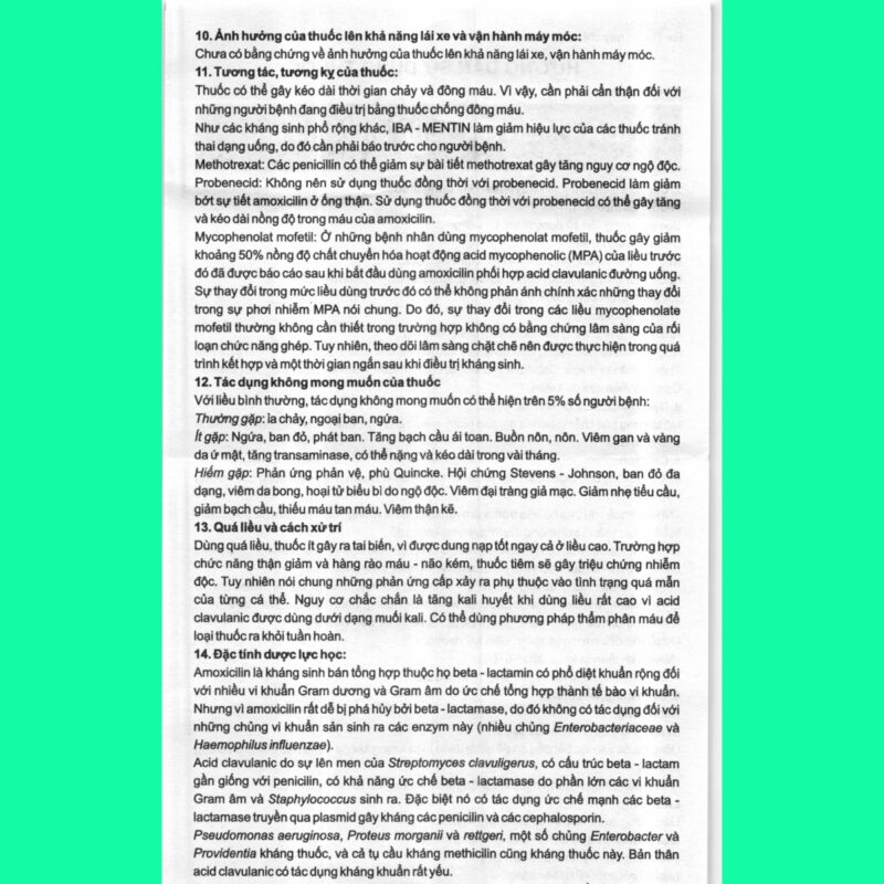 Thuốc Iba-Mentin 1000mg/62,5mg - Điều trị hiệu quả các trường hợp nhiễm ...