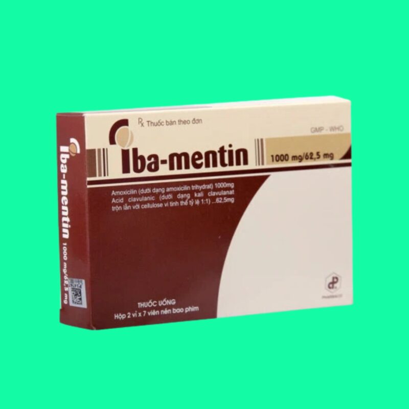 Thuốc Iba-Mentin 1000mg/62,5mg - Điều trị hiệu quả các trường hợp nhiễm ...
