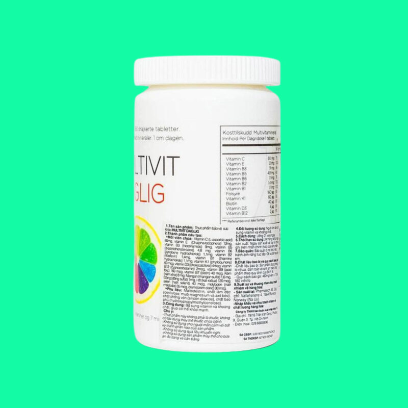 Multivit Daglig - Viên uống bổ sung vitamin và khoáng chất - Dược sĩ ...