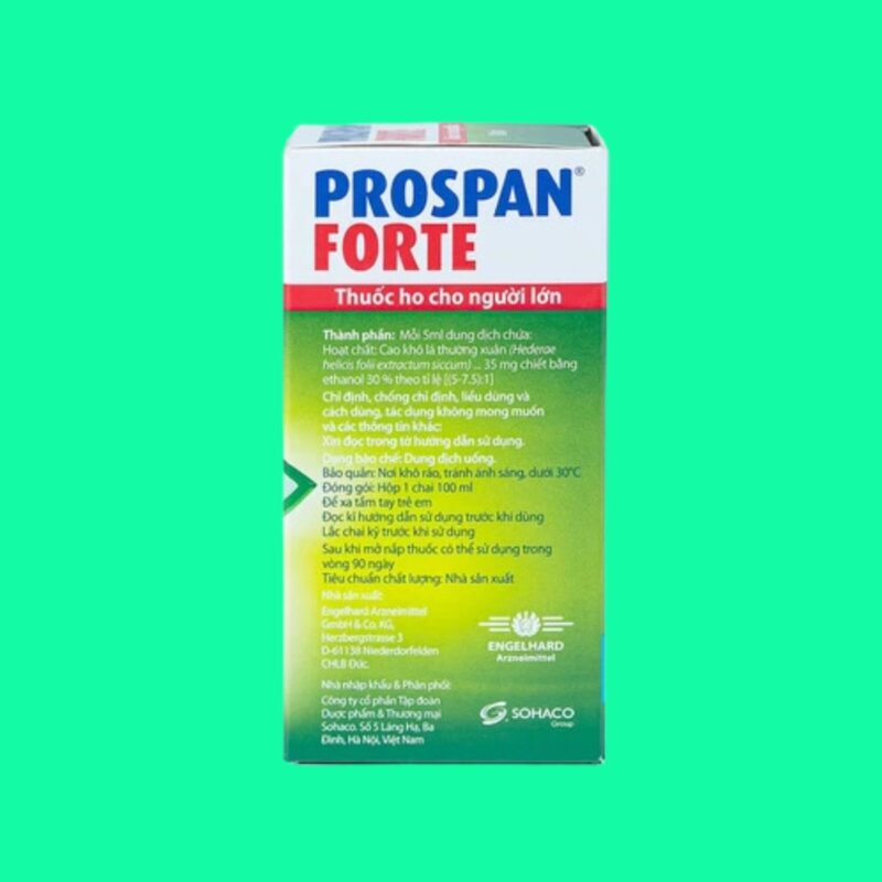Siro ho cho người lớn Prospan Forte 100ml - Giải pháp điều trị ho hiệu ...