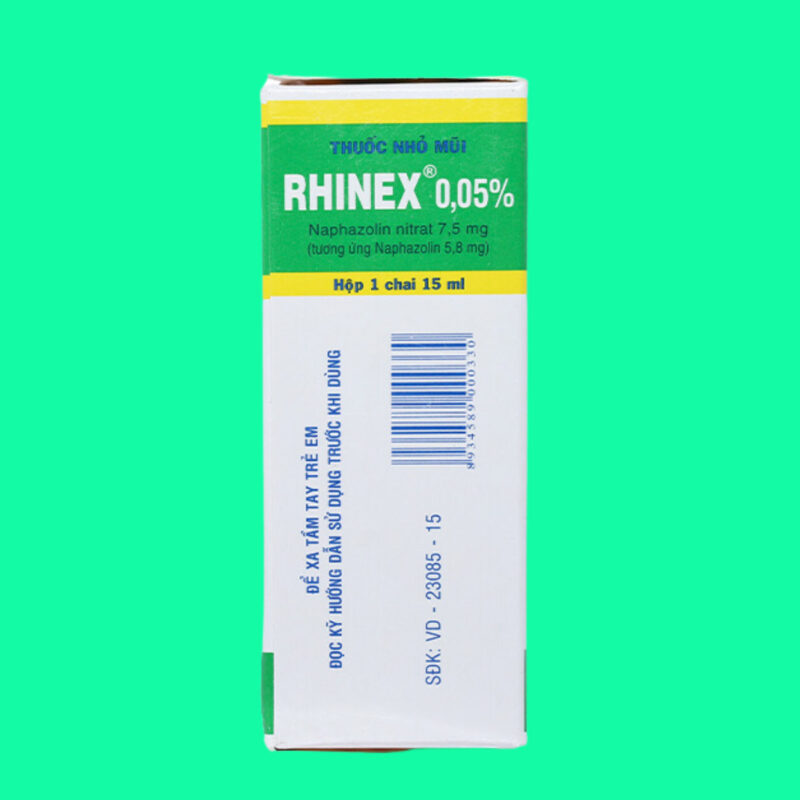 Nhỏ mũi Rhinex 0.05% chứa Naphazolin - Dược sĩ Lưu Văn Hoàng