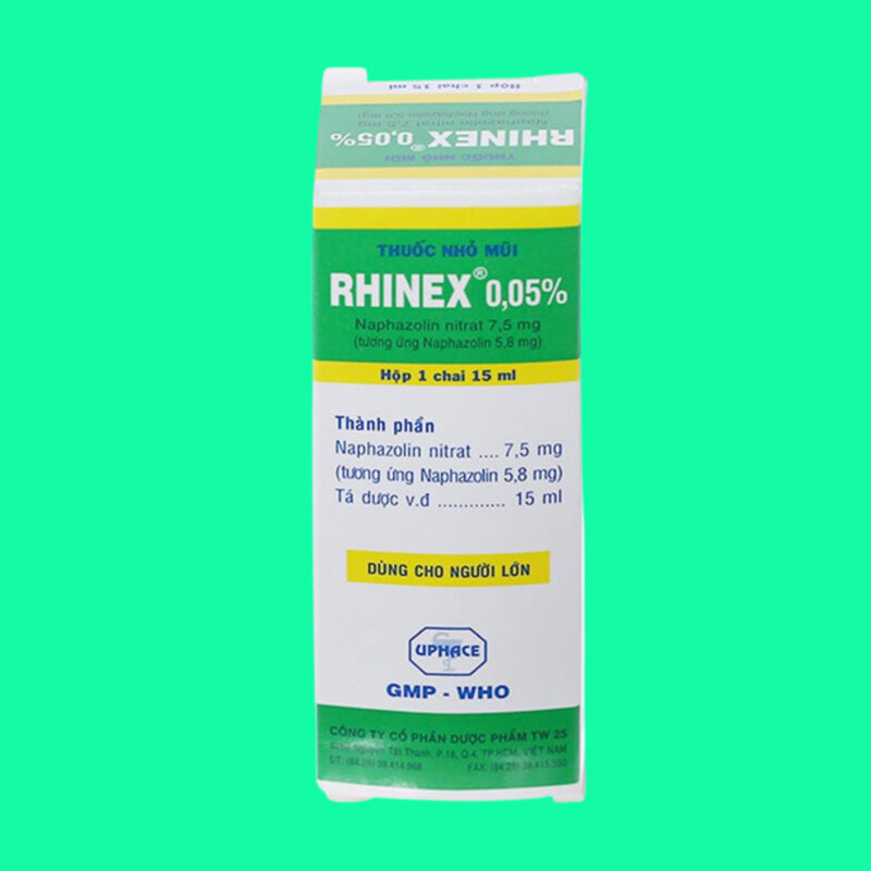 Nhỏ mũi Rhinex 0.05% chứa Naphazolin - Dược sĩ Lưu Văn Hoàng