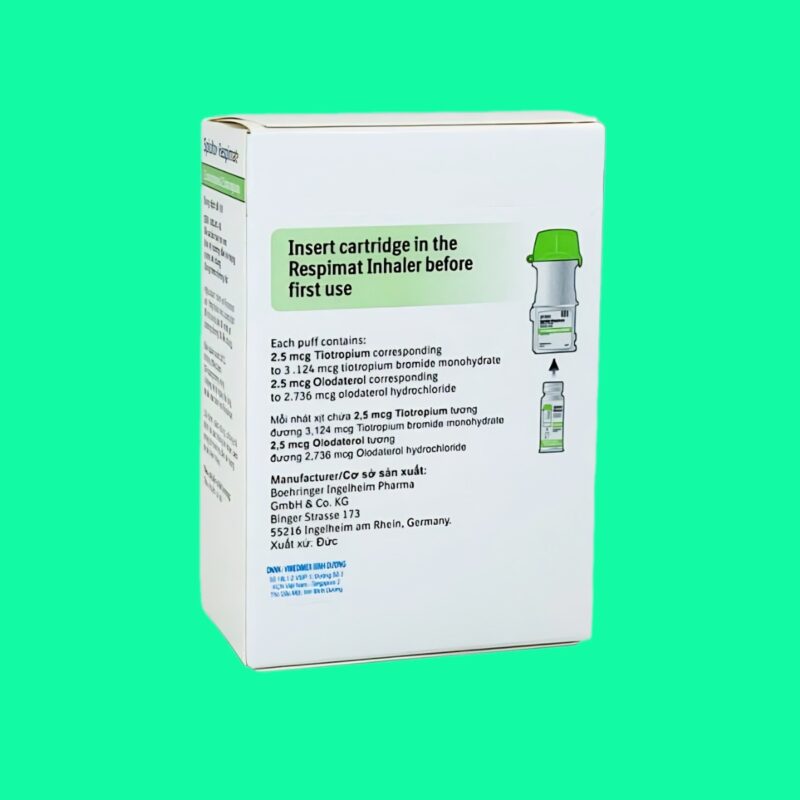 Thuốc Spiolto Respimat 2.5mcg/2.5mcg: Xịt khí dung điều trị tắc nghẽn ...