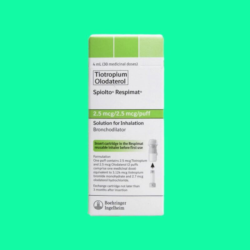 Thuốc Spiolto Respimat 2.5mcg/2.5mcg: Xịt khí dung điều trị tắc nghẽn ...