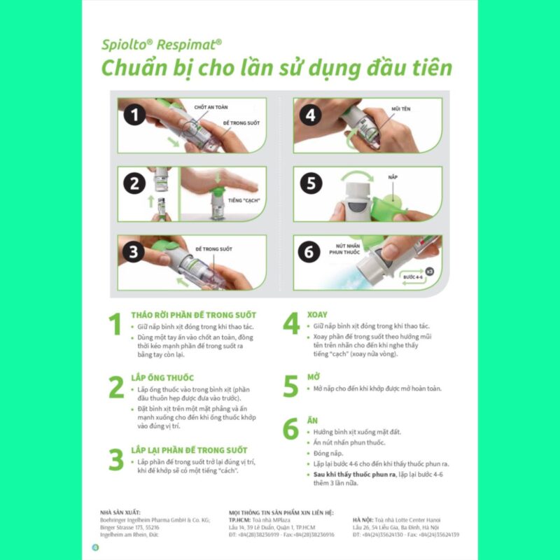 Thuốc Spiolto Respimat 2.5mcg/2.5mcg: Xịt khí dung điều trị tắc nghẽn ...