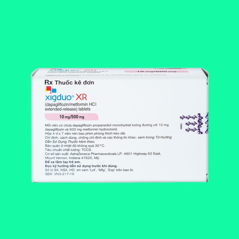 Thuốc Xigduo XR 10mg/500mg: Điều trị tiểu đường tuýp 2 - Dược sĩ Lưu ...