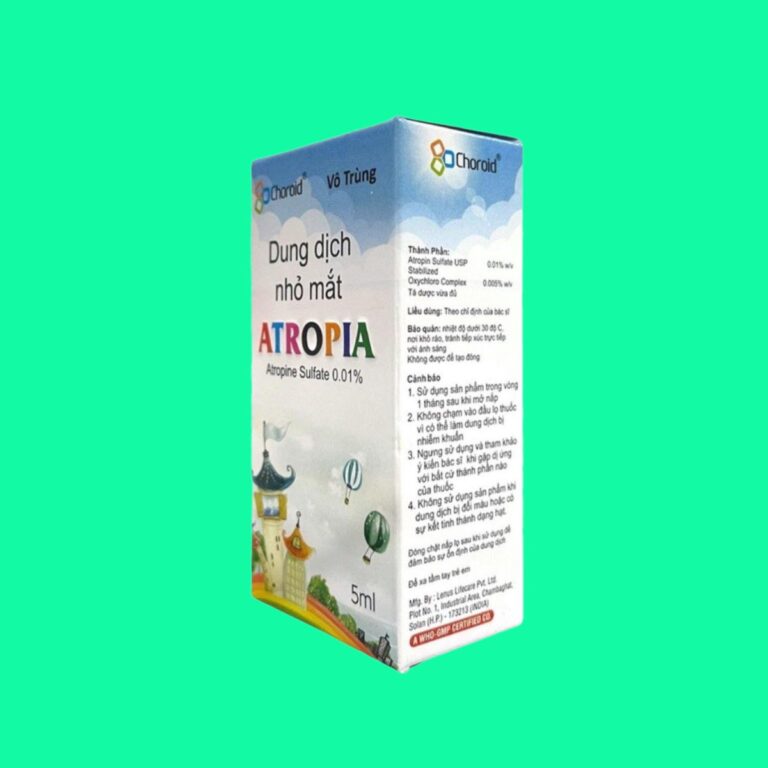Atropia 0.01% 5ml: Dung dịch nhỏ mắt làm chậm tiến triển cận thị - Dược ...