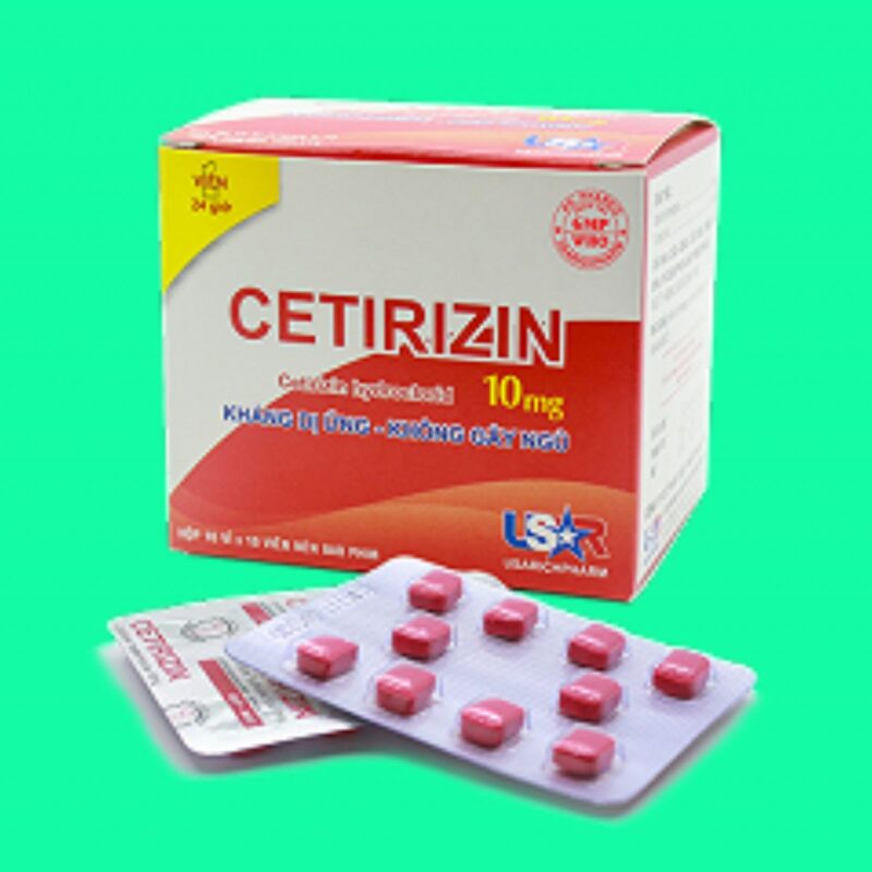 Thuốc Cetirizin 10mg Usarichpharm điều trị các triệu chứng dị ứng ...