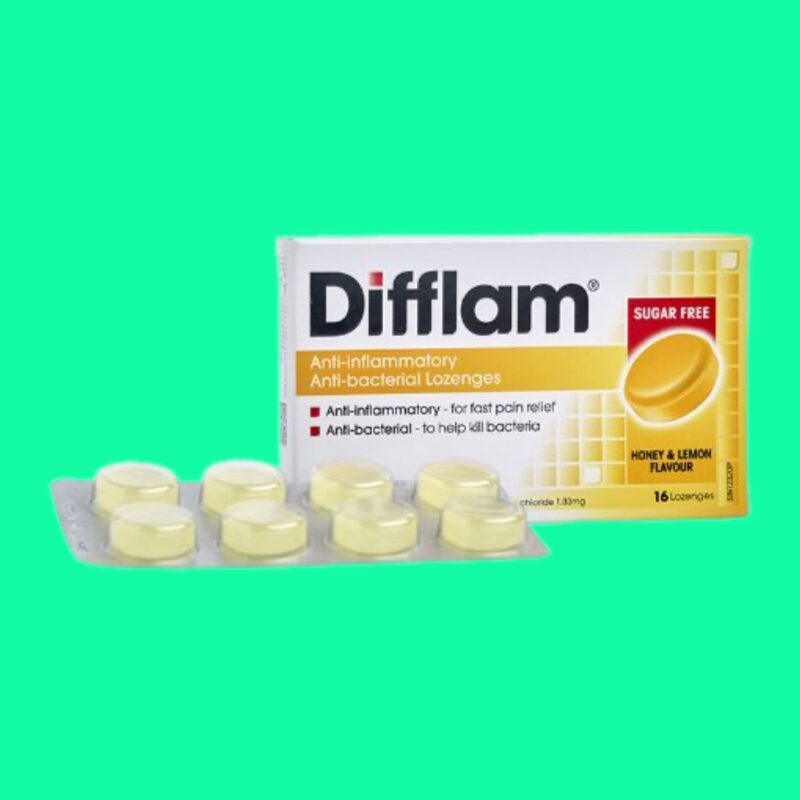 Viên ngậm kháng viêm Difflam vị chanh-mật ong (không đường) - Dược sĩ Lưu Văn Hoàng