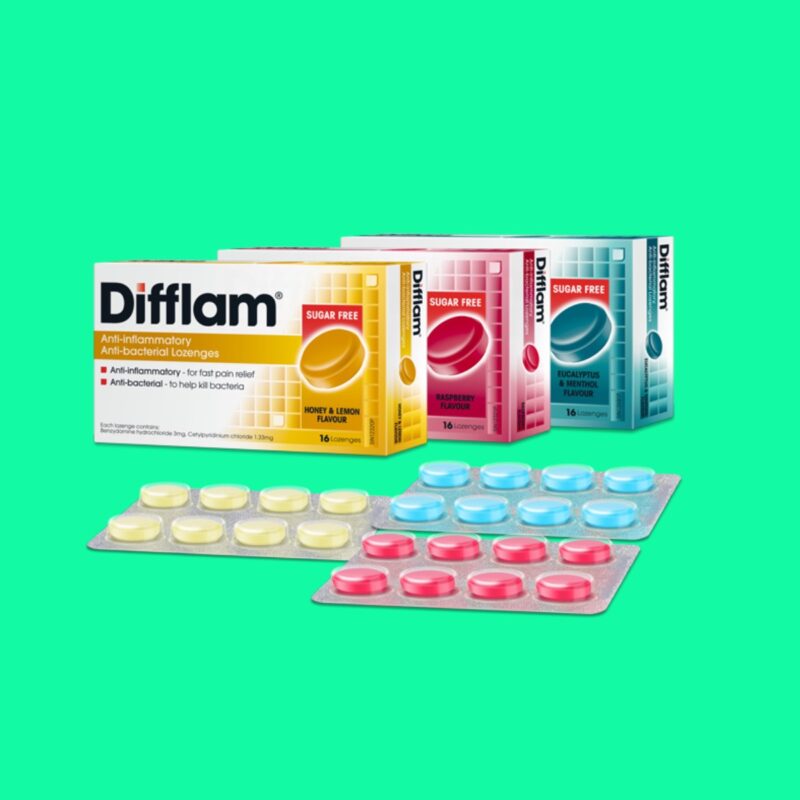 Viên ngậm kháng viêm Difflam vị chanh-mật ong (không đường) - Dược sĩ ...