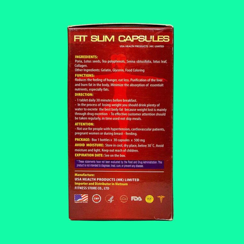 Thuốc giảm cân Fit Slim Capsules giúp đốt cháy chất béo - Dược sĩ Lưu ...