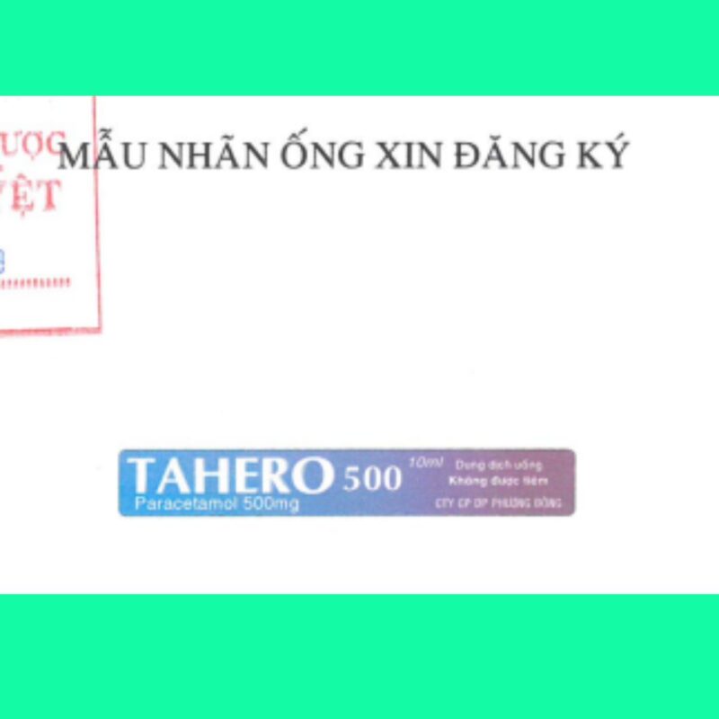 Thuốc Tahero 500 giúp hạ sốt, giảm đau - Dược sĩ Lưu Văn Hoàng