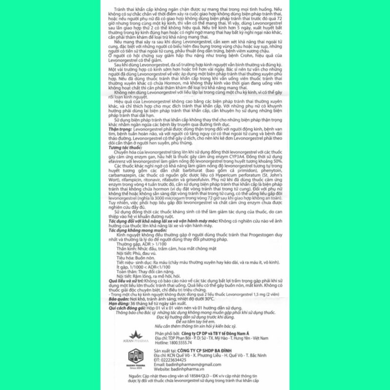 Victoria One Step: Thuốc tránh thai khẩn cấp 72 giờ - Dược sĩ Lưu Văn Hoàng